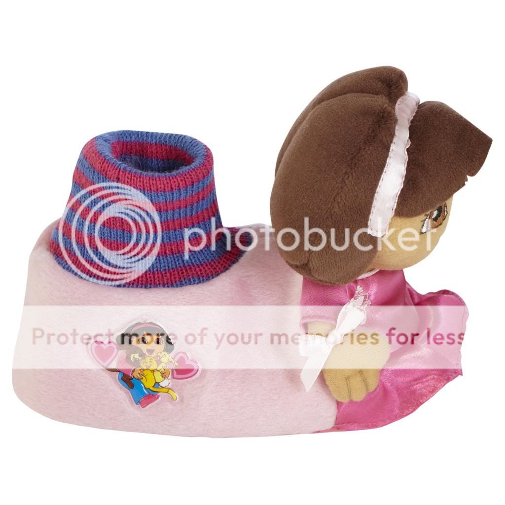 Dora THE Explorer Plush Head Socktop Slippers Toddler Girl Size S 5 6 ...